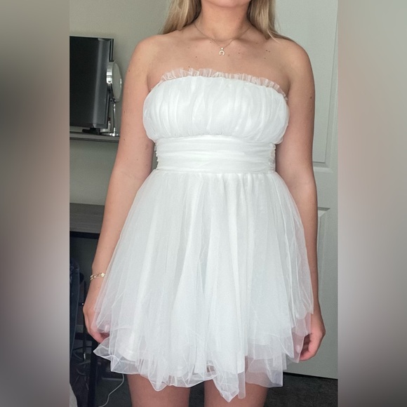 Beginning Boutique | Dresses | Beginning Boutique Brielle White Mini ...